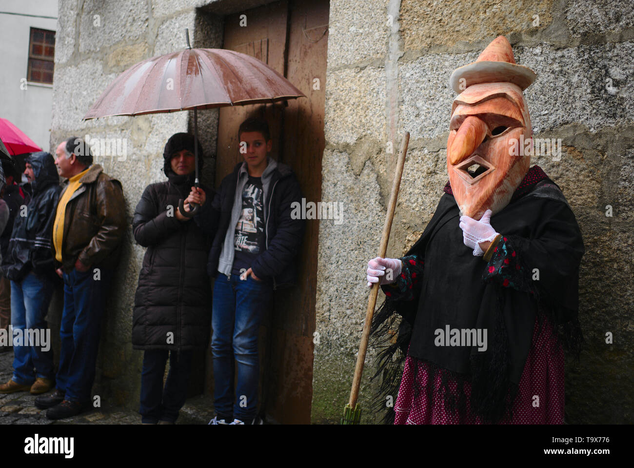 The traditional Entrudo (Carnival) of Lazarim, where on Tuesday people ...