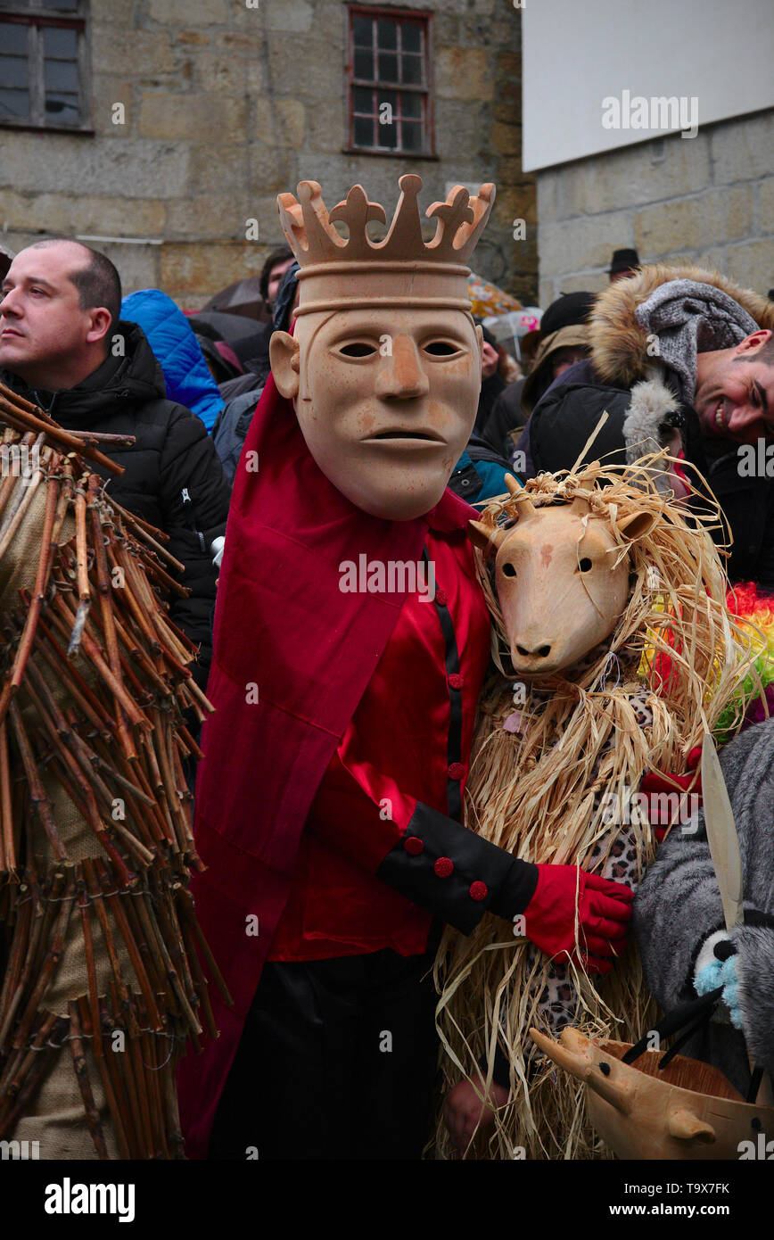 The traditional Entrudo (Carnival) of Lazarim, where on Shrove Tuesday ...