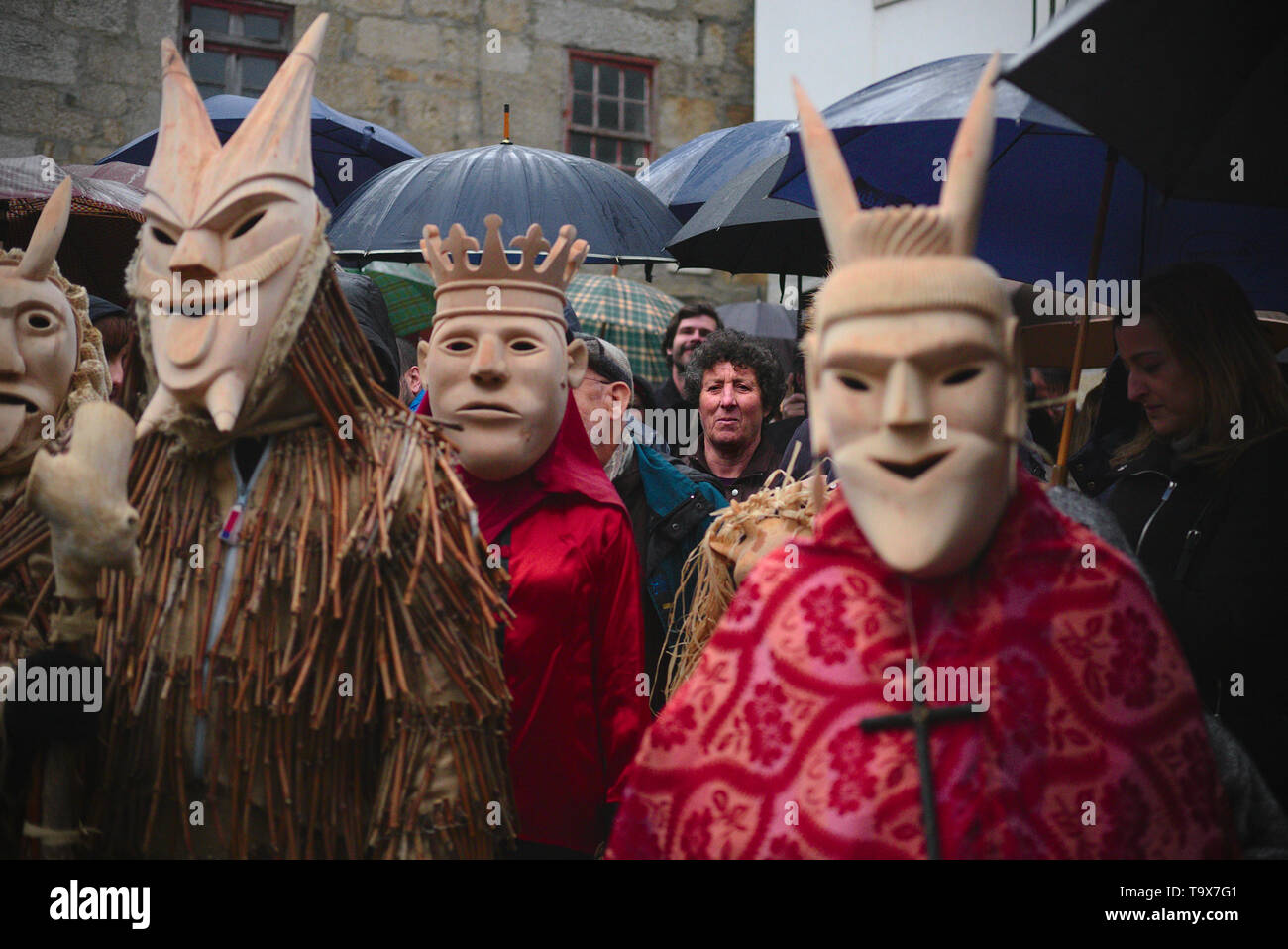 The traditional Entrudo (Carnival) of Lazarim, where on Shrove Tuesday ...