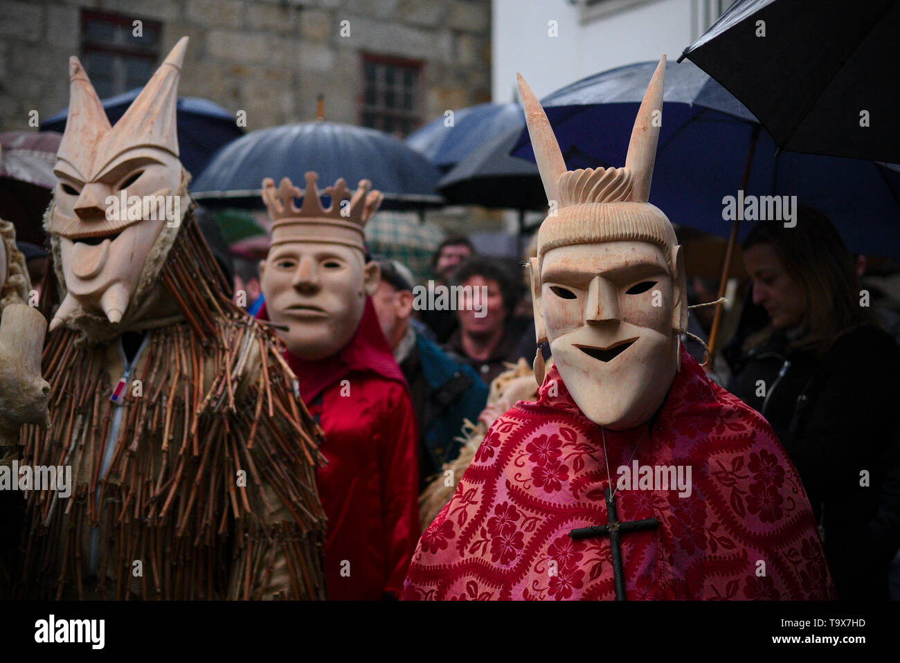The traditional Entrudo (Carnival) of Lazarim, where on Shrove Tuesday ...
