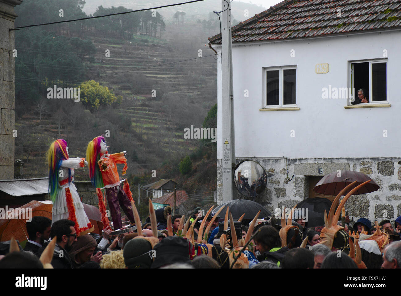 The traditional Entrudo (Carnival) of Lazarim, where on Shrove Tuesday ...