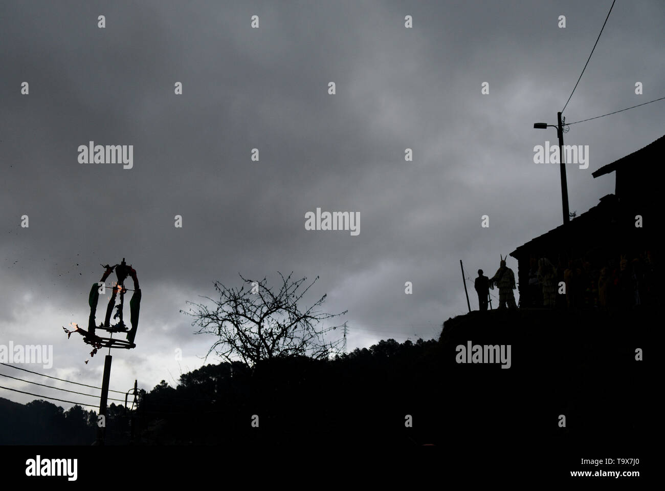 The traditional Entrudo (Carnival) of Lazarim, where on Shrove Tuesday ...