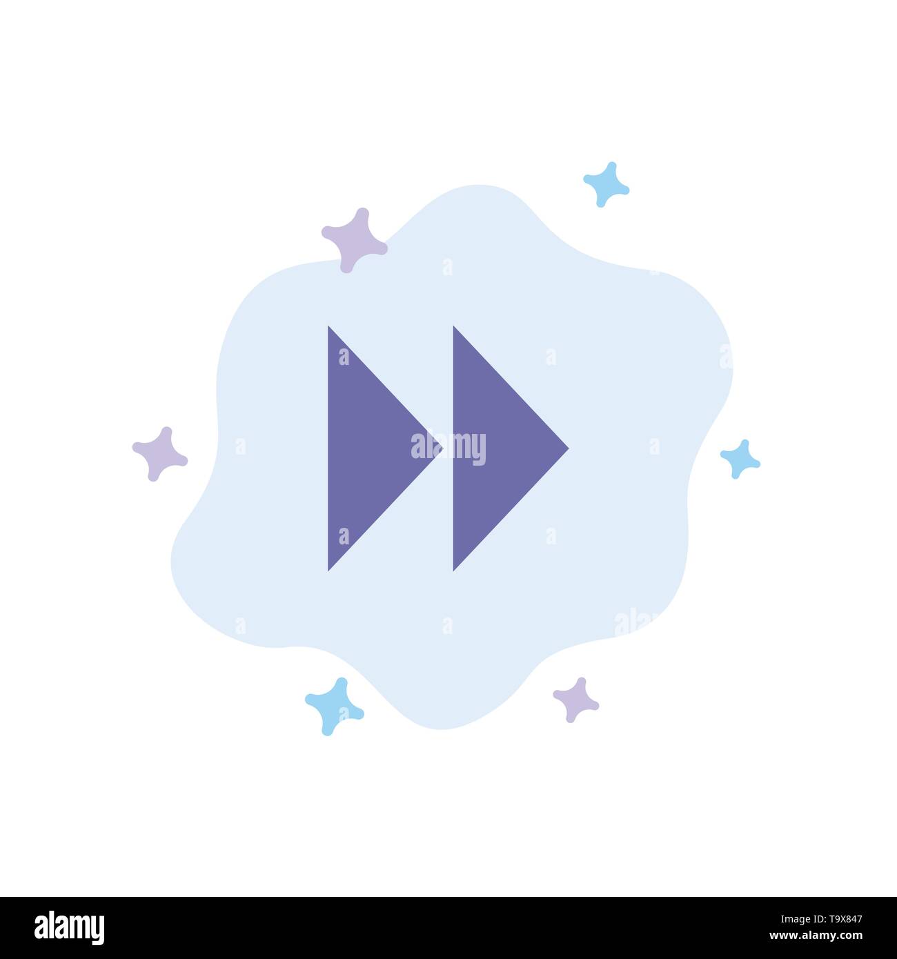 Fast forward sign icon blue hi-res stock photography and images - Alamy