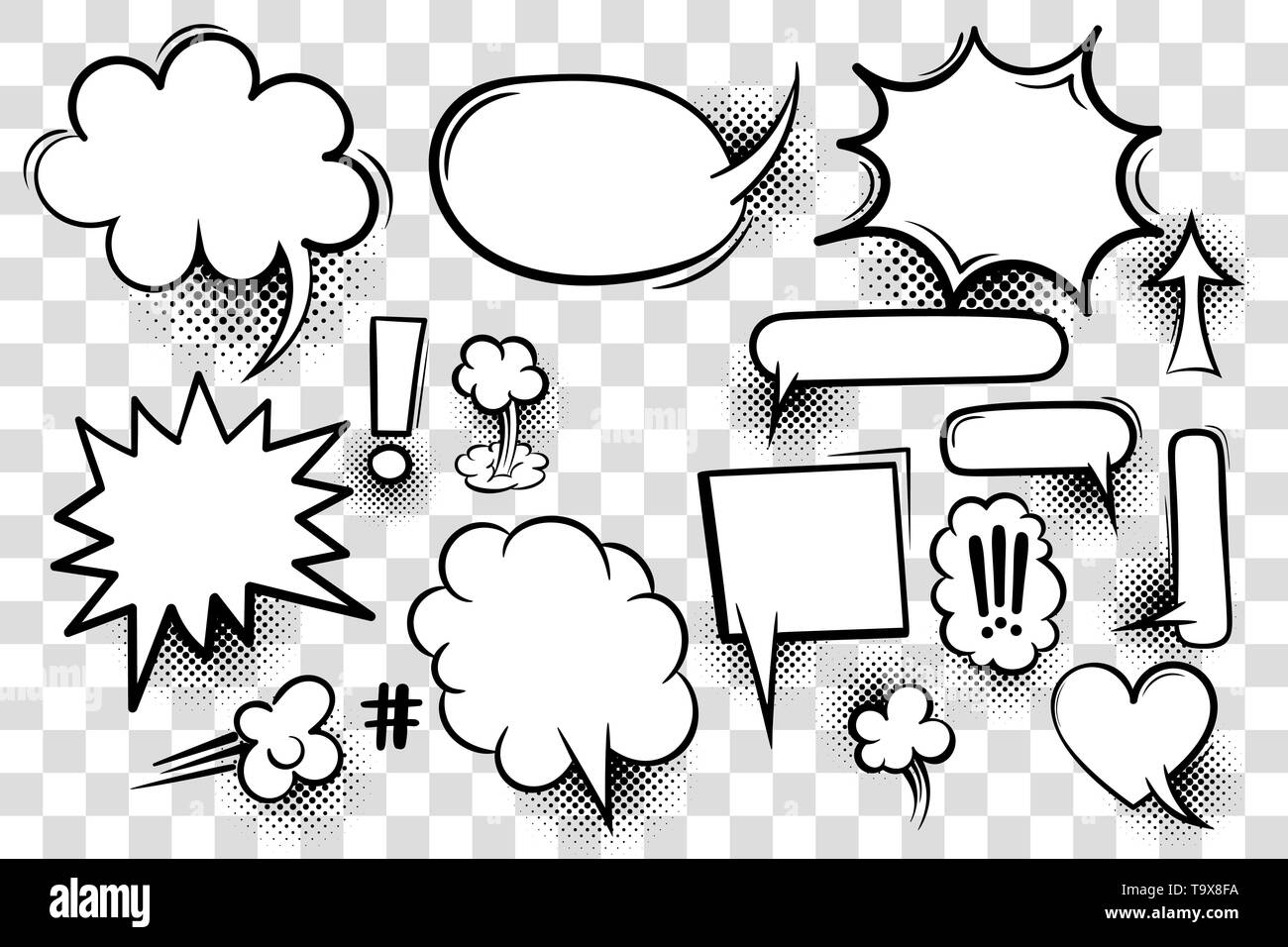 Speech bubble label vector Black and White Stock Photos & Images - Alamy