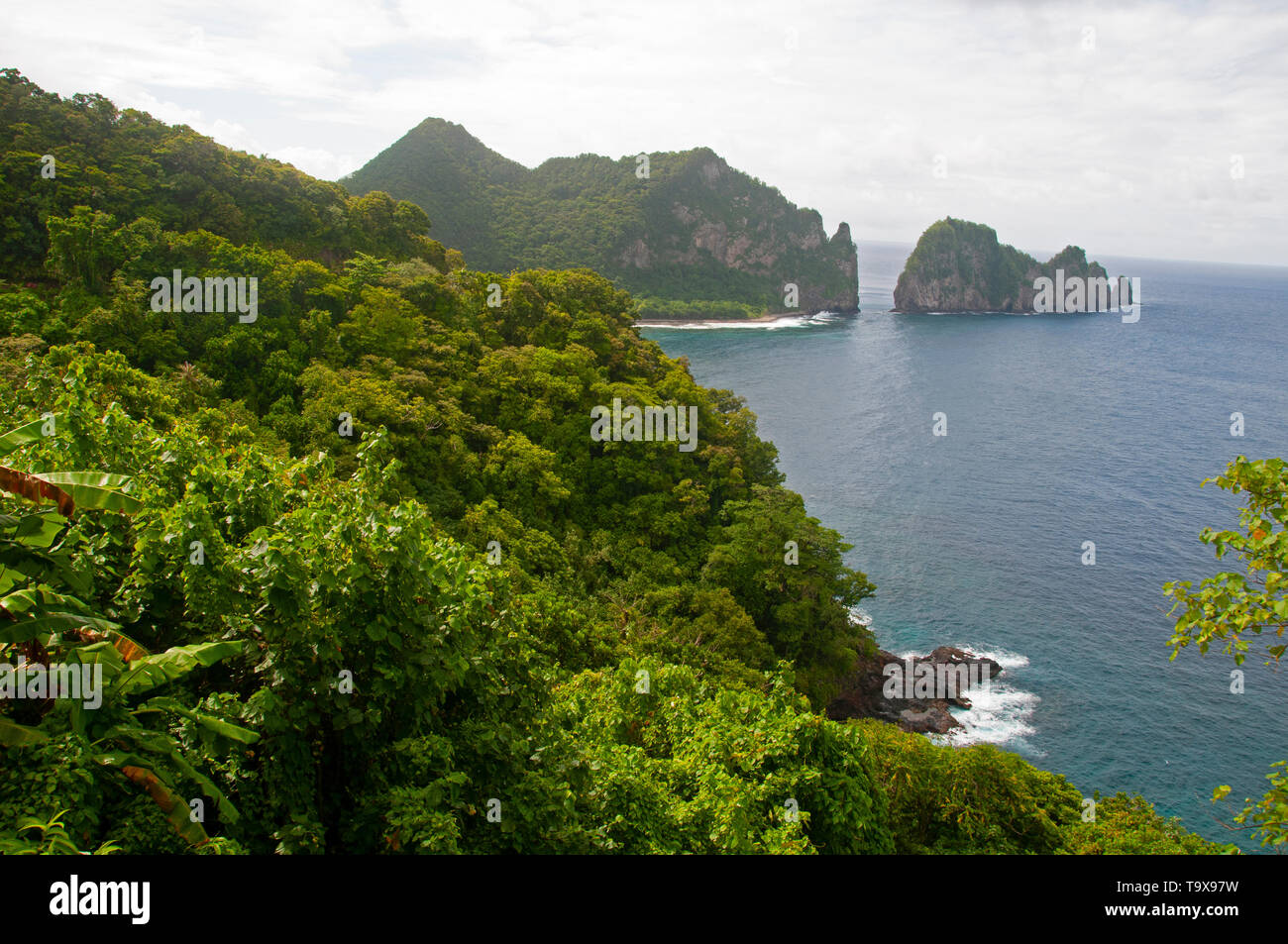 Vaiava natural national monument in vatia bay hi-res stock photography ...
