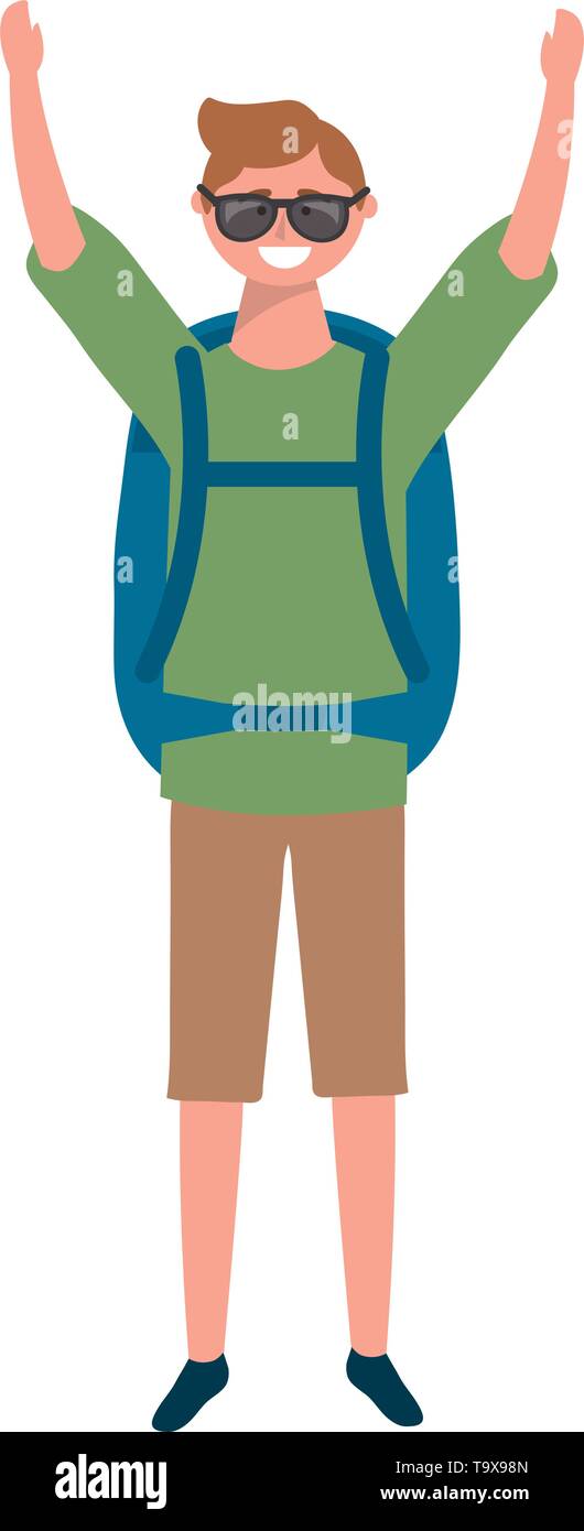 Tourist man design, Avatar bag travel trip vacation and traveler theme ...