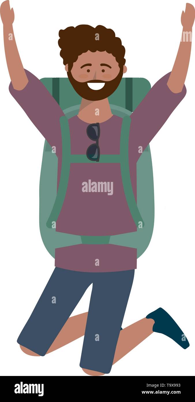 Tourist man design, Avatar bag travel trip vacation and traveler theme ...