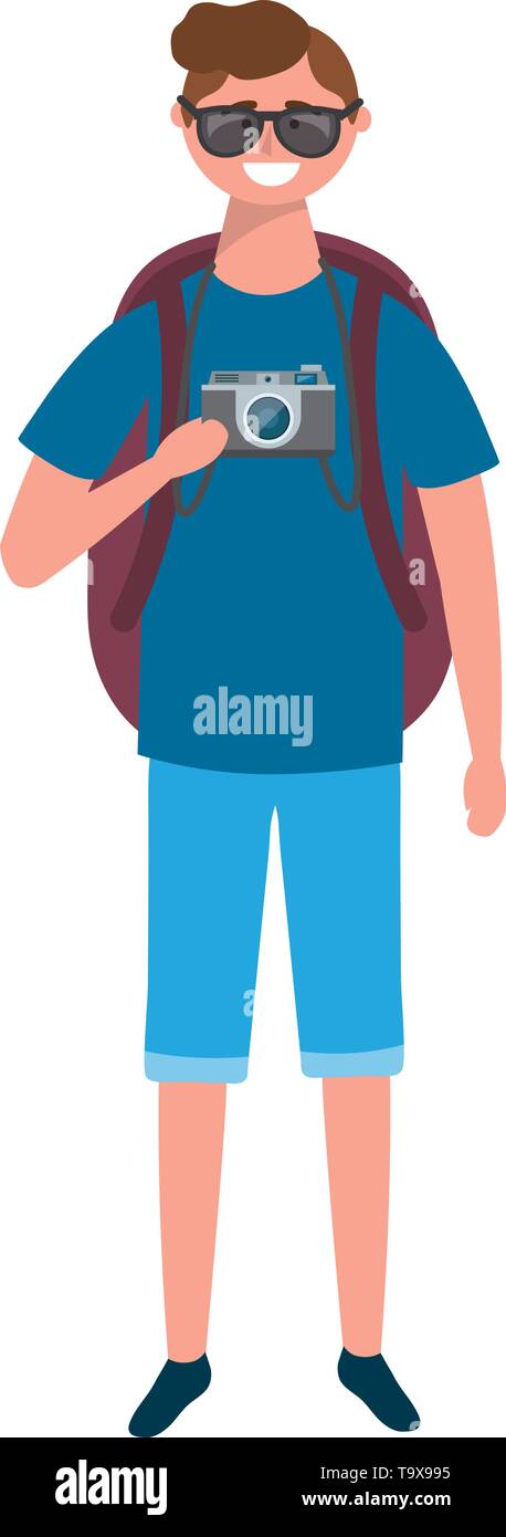 Tourist man design, Avatar bag travel trip vacation and traveler theme ...