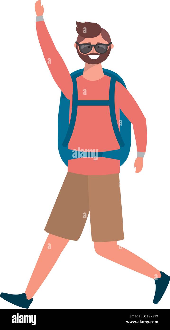 Tourist man design, Avatar bag travel trip vacation and traveler theme ...