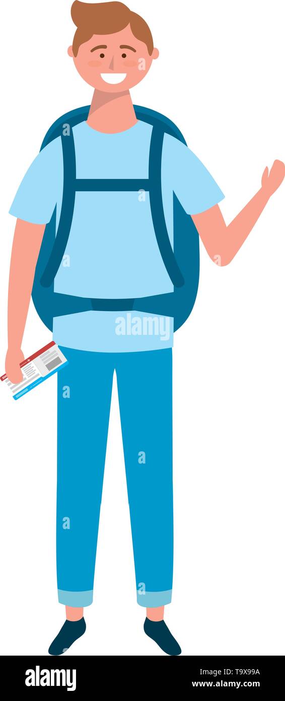 Tourist man design, Avatar bag travel trip vacation and traveler theme ...