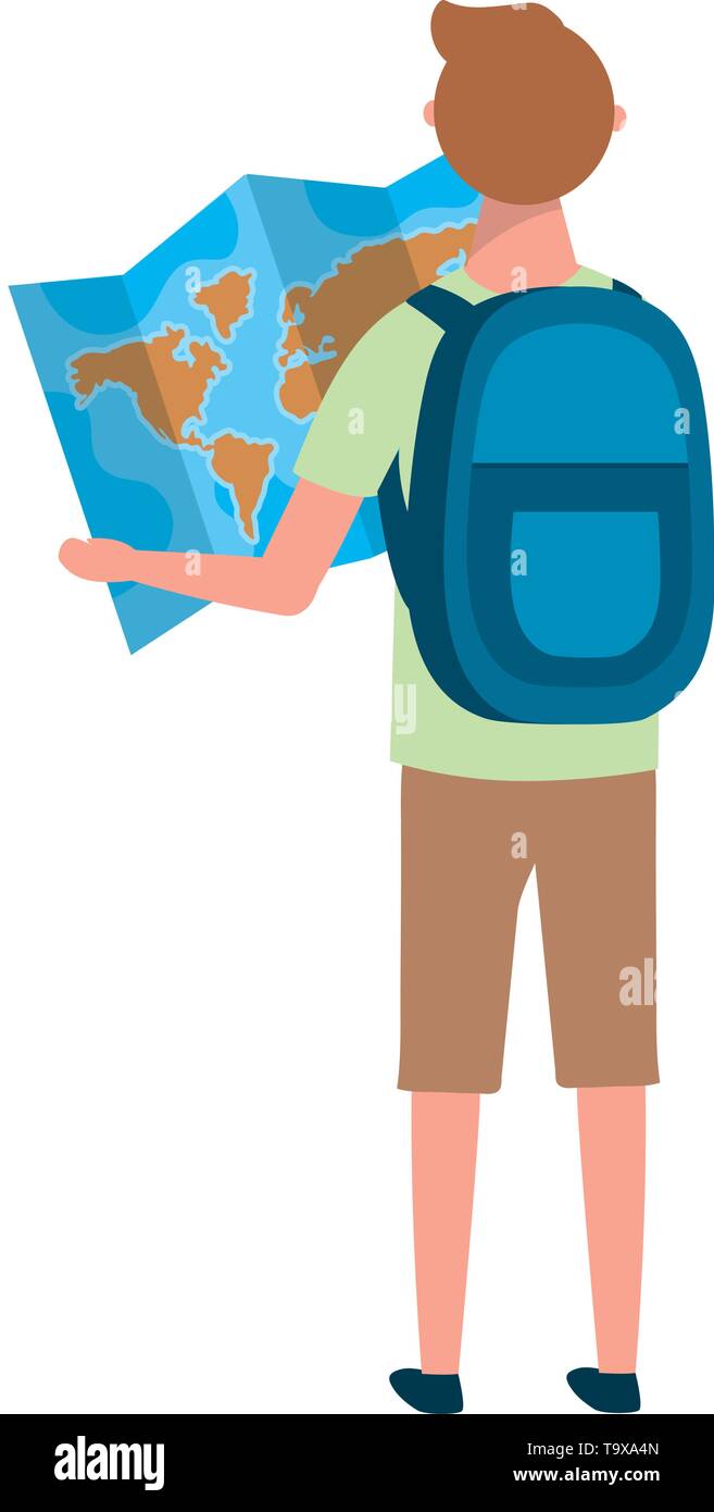 Tourist man design, Avatar bag travel trip vacation and traveler theme ...