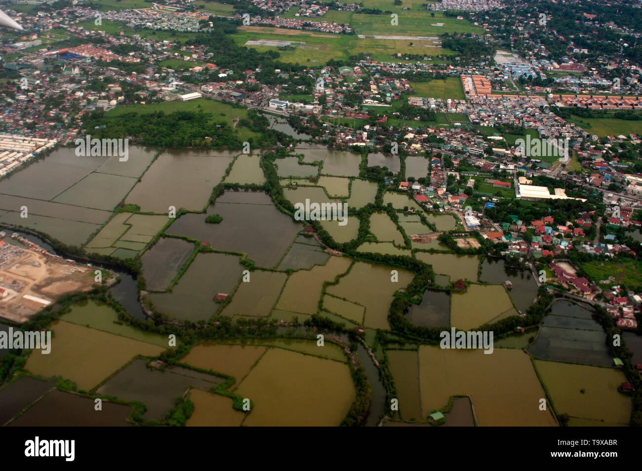 Aerial view of aquaculture ponds, Manila, Philippines Stock Photo - Alamy