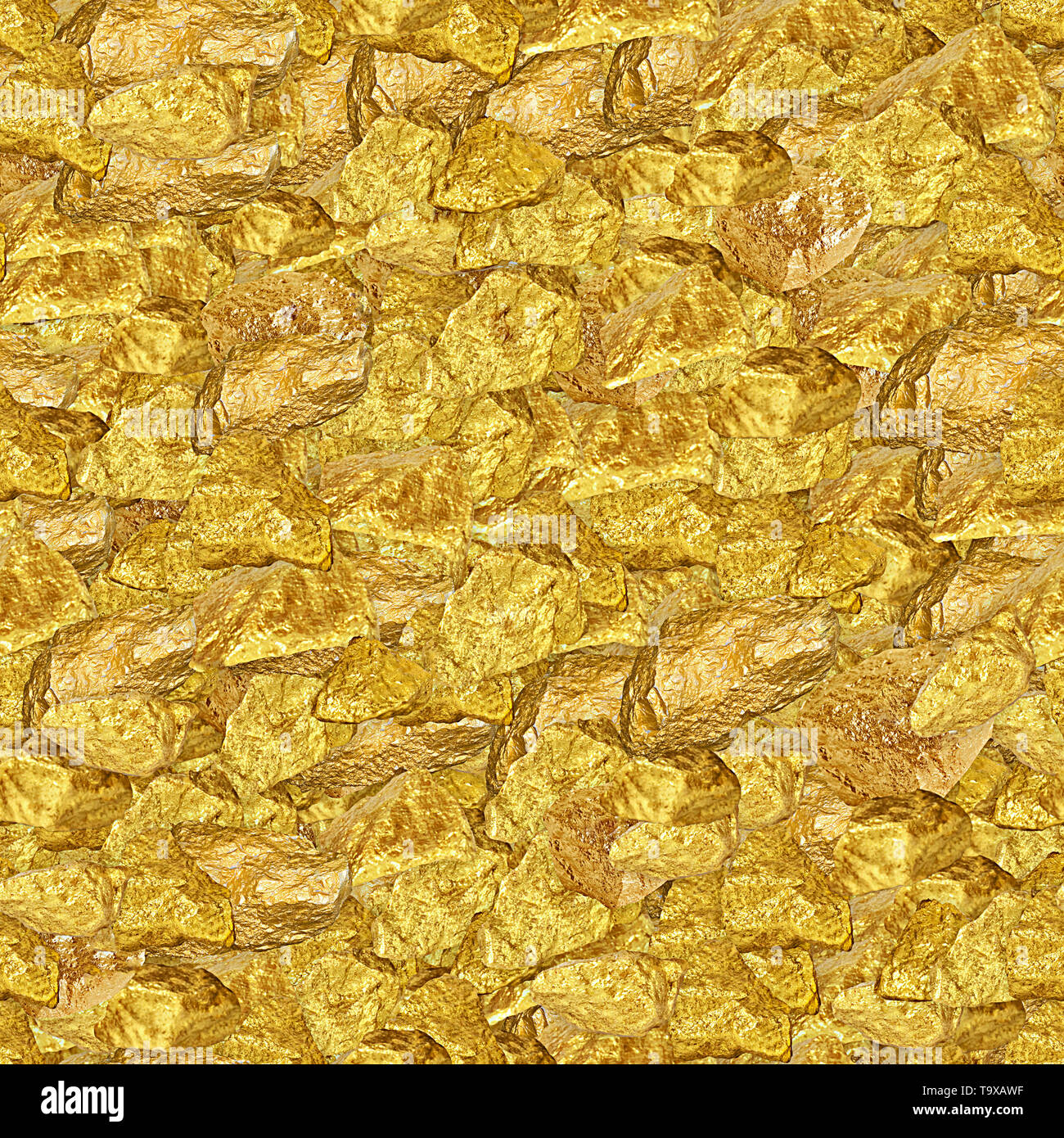 Gold Nuggets Seamless Texture Tile Stock Photo - Alamy