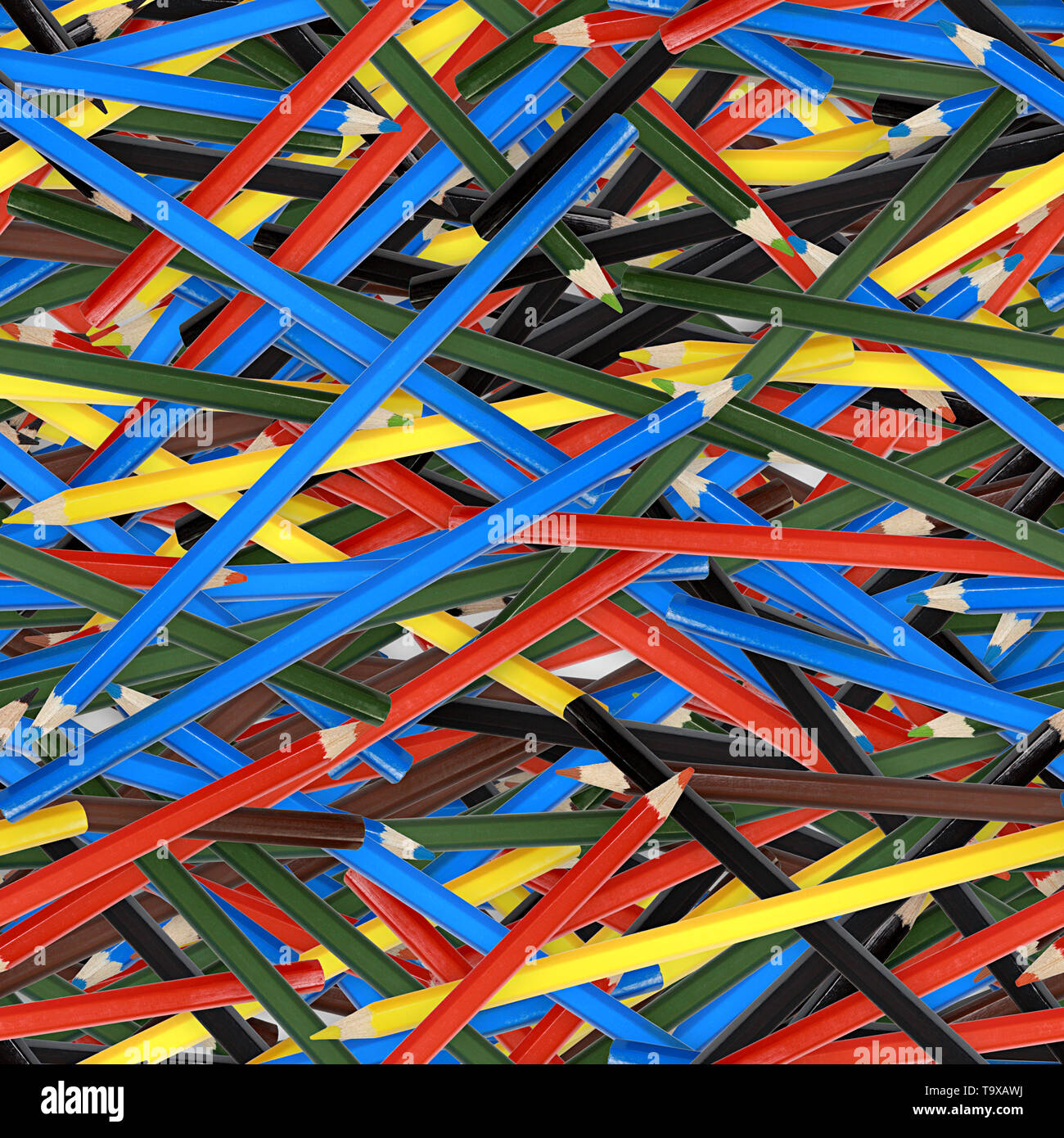 Pencils Seamless Texture Tile Stock Photo - Alamy