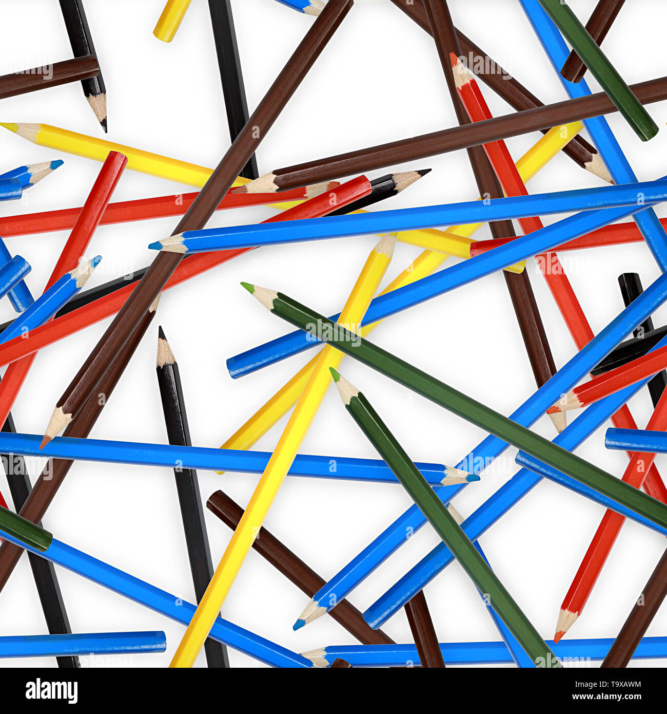Pencils Seamless Texture Tile Stock Photo - Alamy