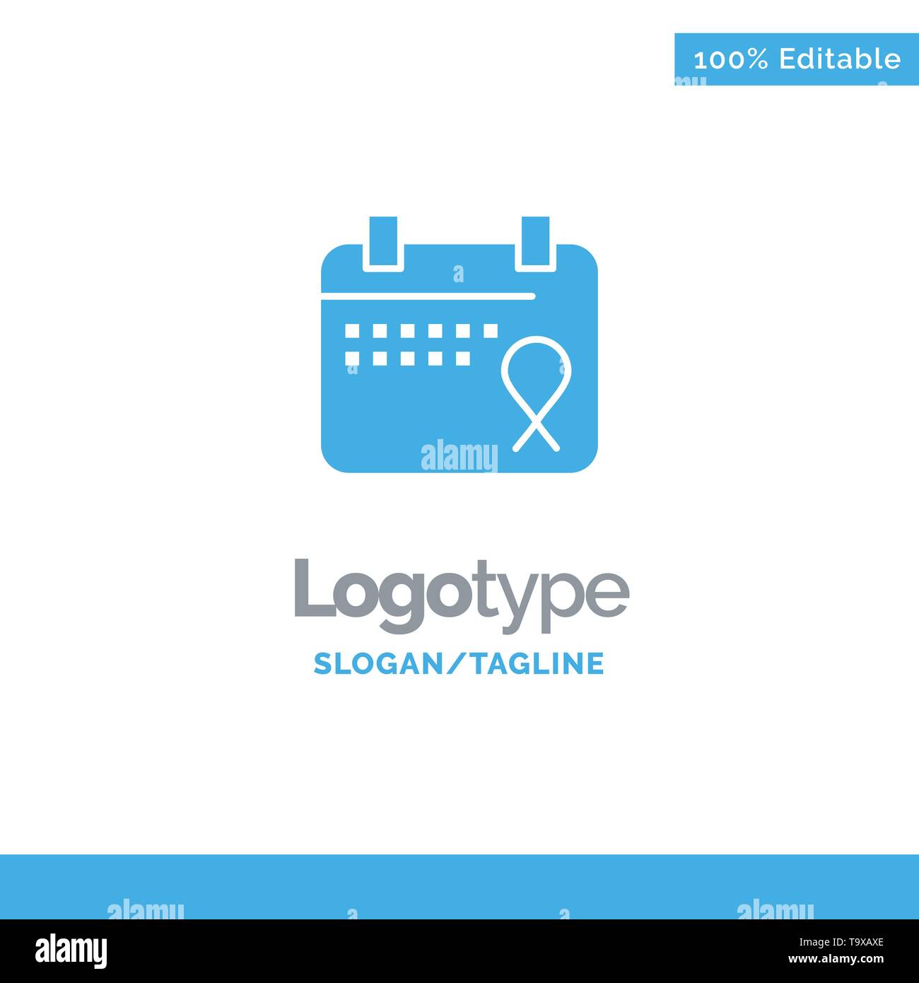 Calendar, Love, Operation, Date Blue Business Logo Template Stock ...