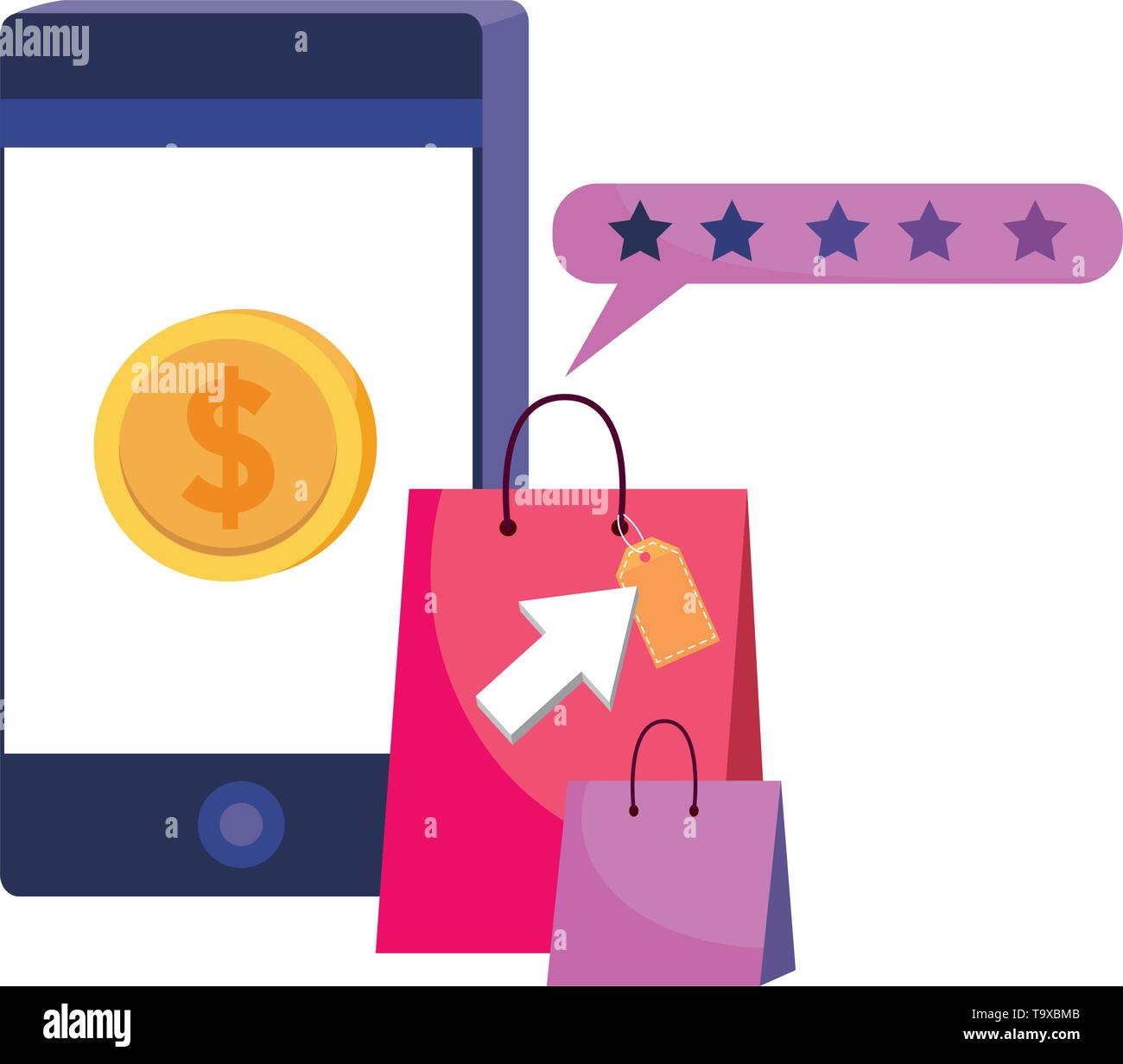 Smartphone design, Store shopping online ecommerce media market and ...