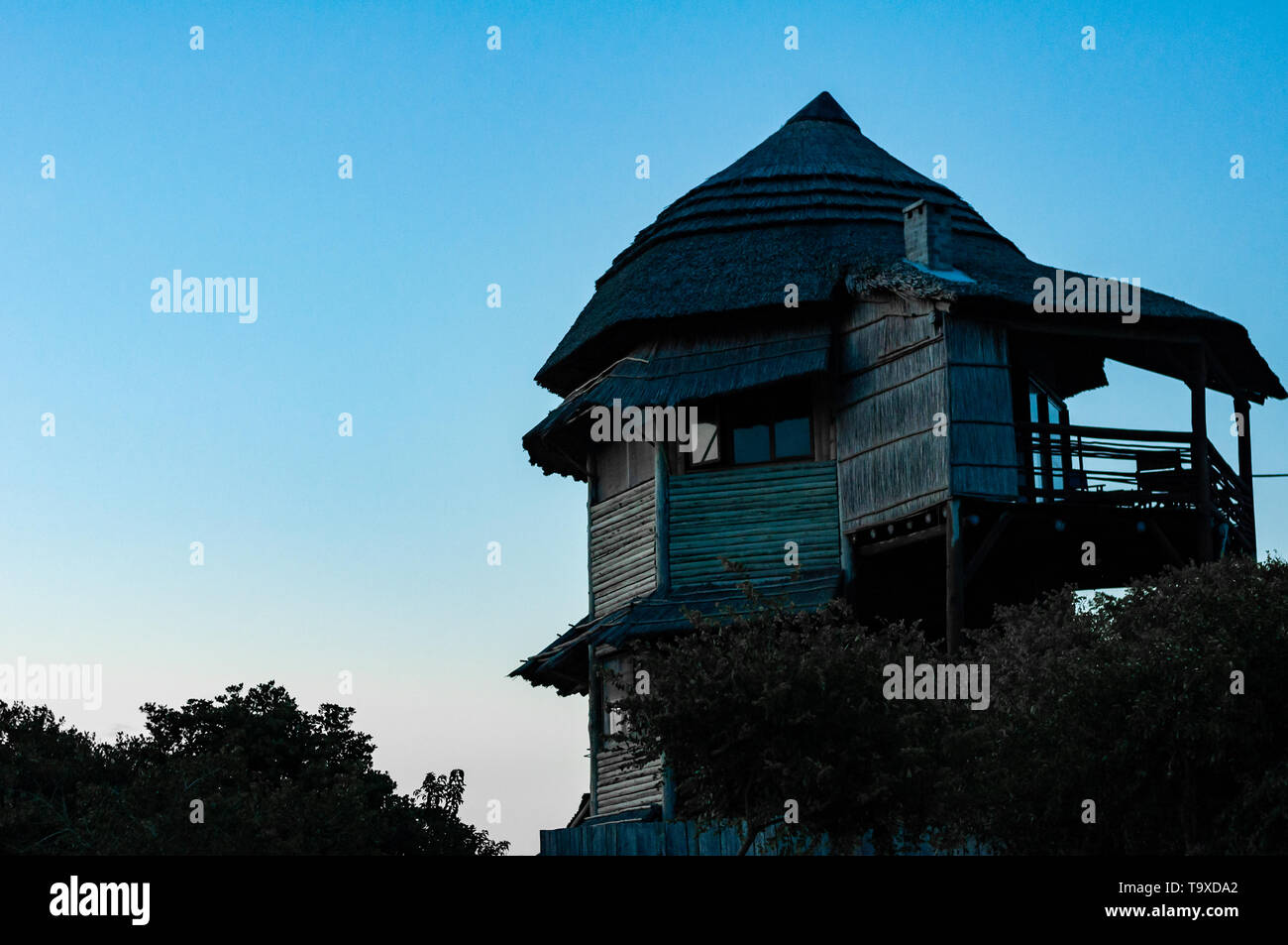 Reed house in a tropical location Stock Photo - Alamy