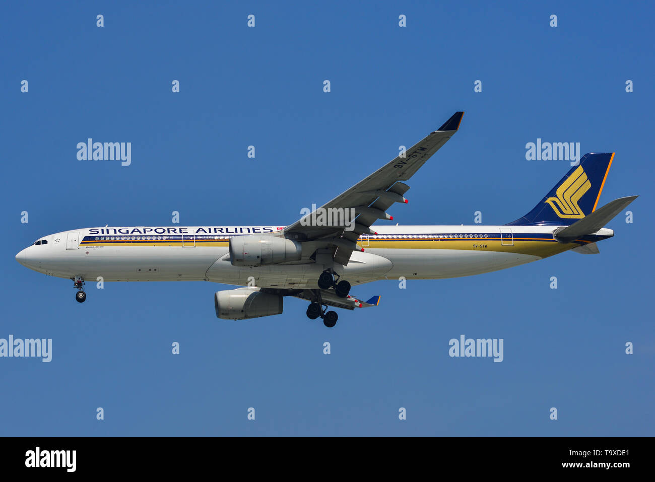 Saigon, Vietnam - Mar 18, 2019. 9V-STW Singapore Airlines Airbus A330 ...