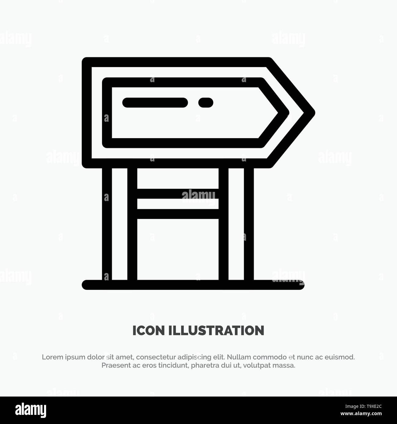 Direction sign board metal pole Stock Vector Images - Alamy