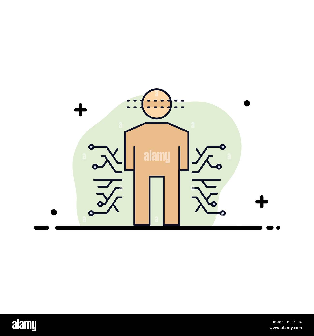 Human body sensor technology Cut Out Stock Images & Pictures - Alamy