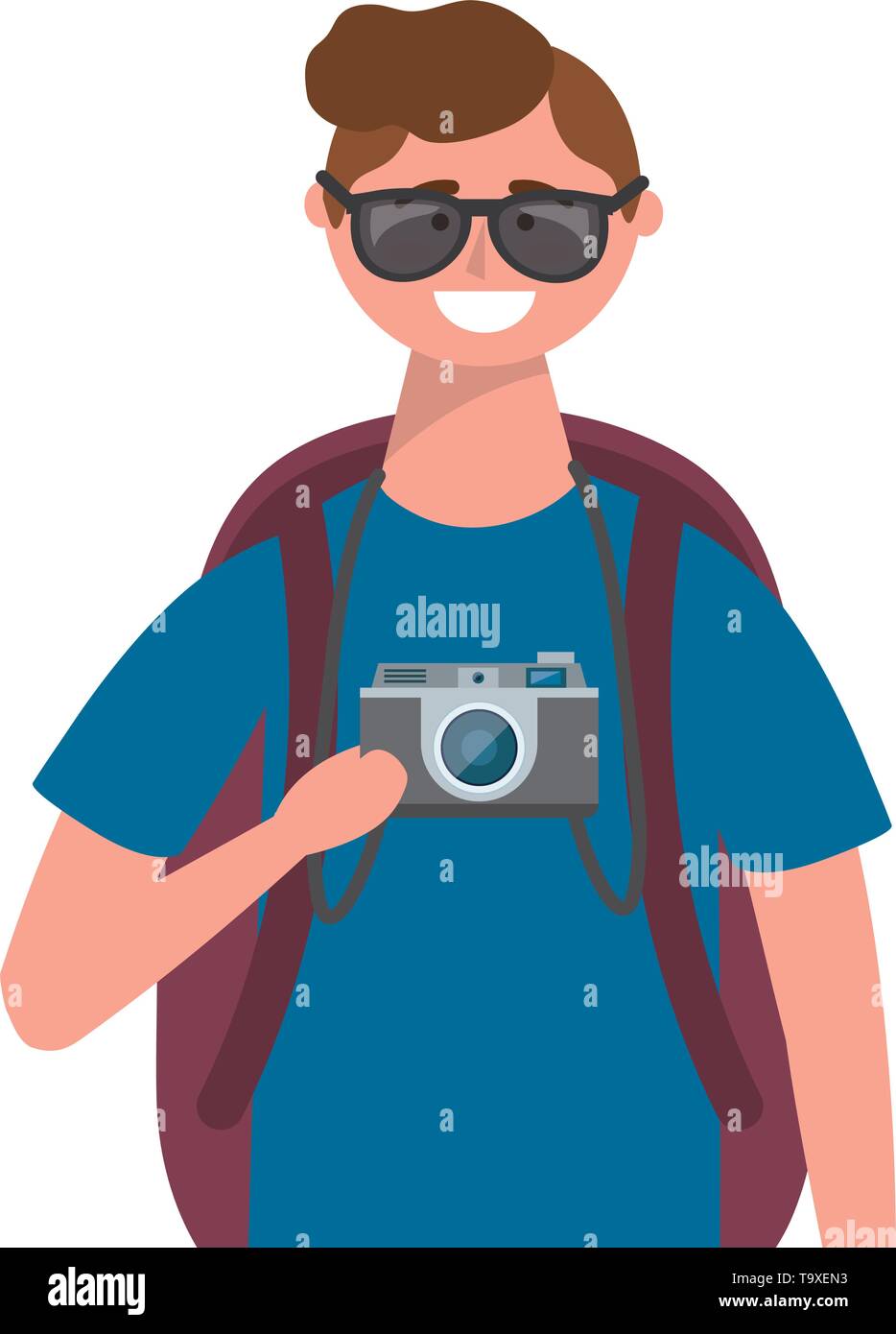 Tourist man design, Avatar bag travel trip vacation and traveler theme ...