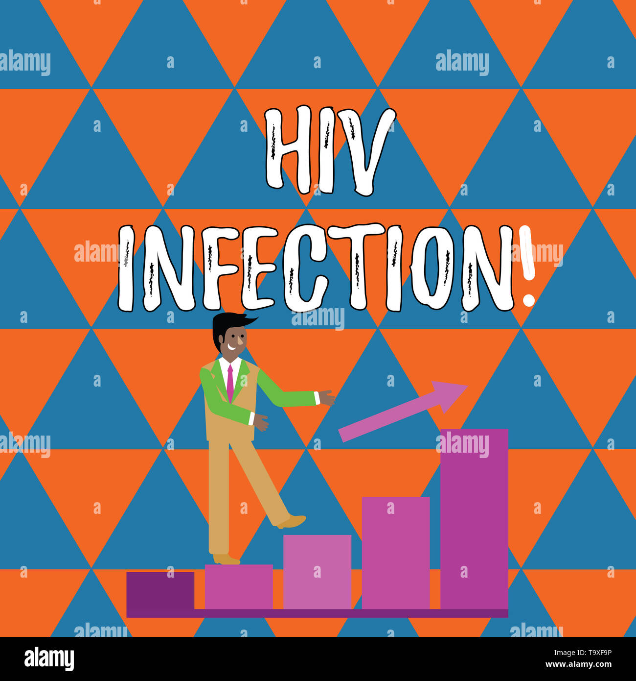 Handwriting text writing Hiv Infection. Conceptual photo sexually ...