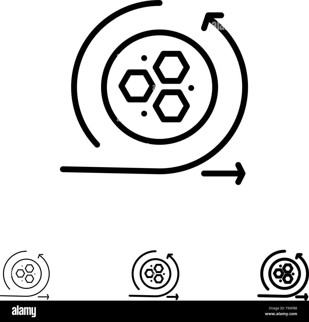 Modeling, Api, Modeling, Science Bold and thin black line icon set Stock Vector Image & Art - Alamy