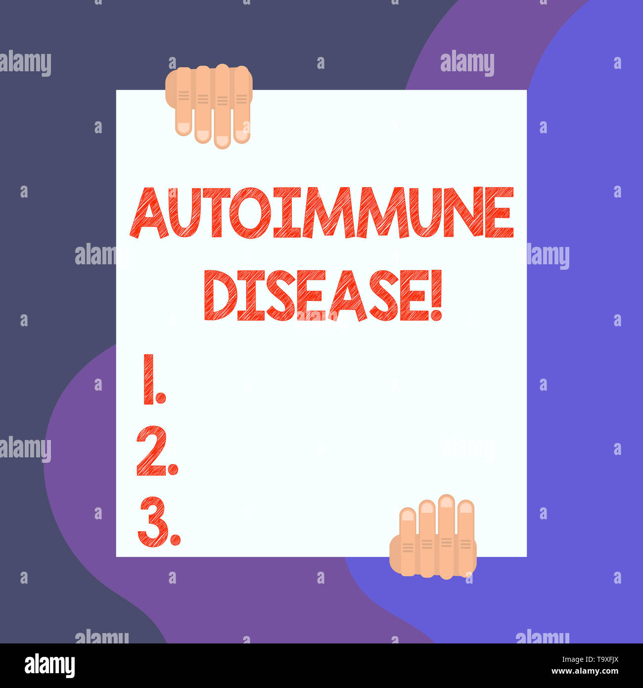 Handwriting text writing Autoimmune Disease. Conceptual photo body ...
