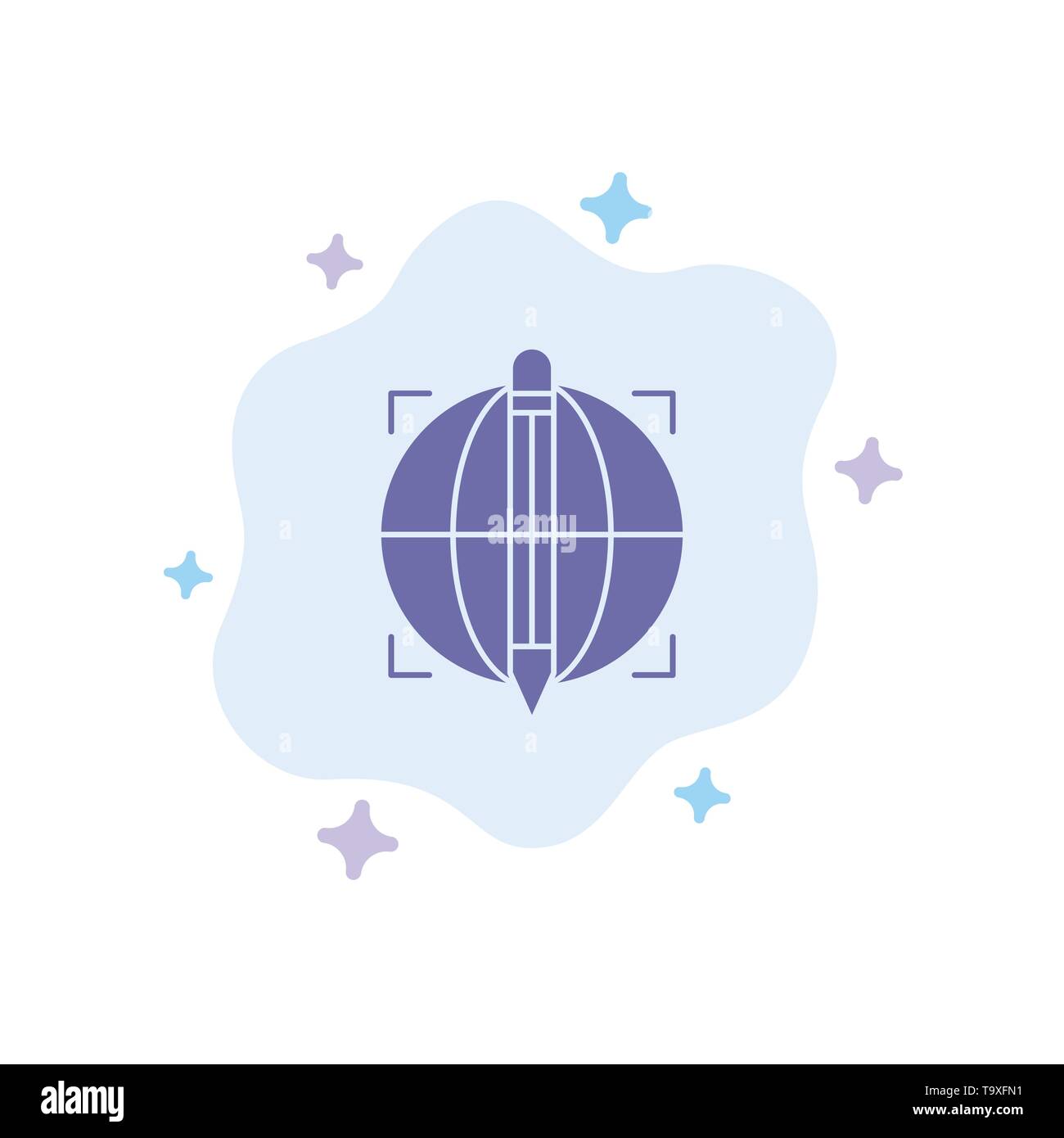 Focus, Target, Globe, Success Blue Icon on Abstract Cloud Background ...