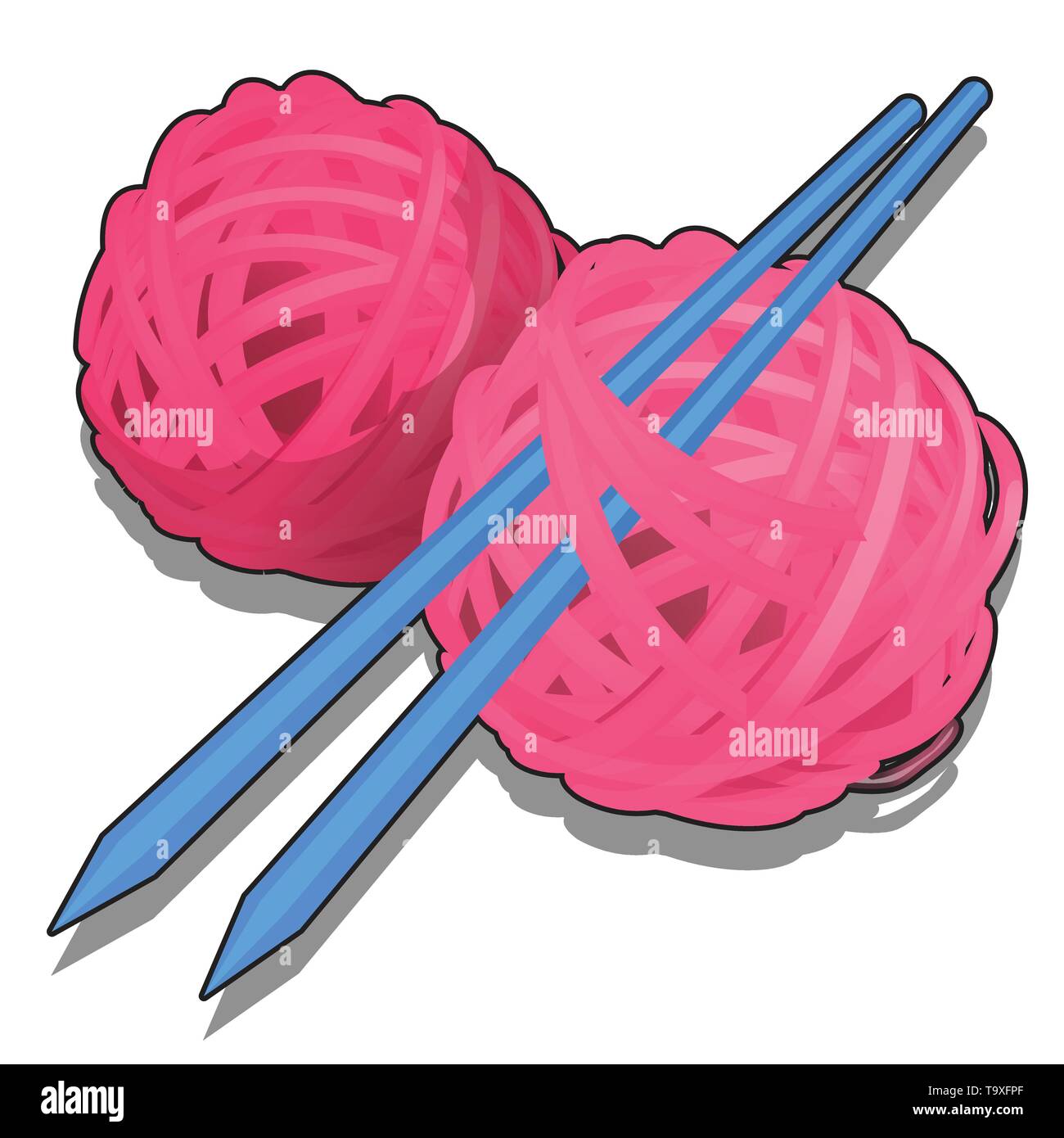 Pink yarn fabric Stock Vector Images - Alamy