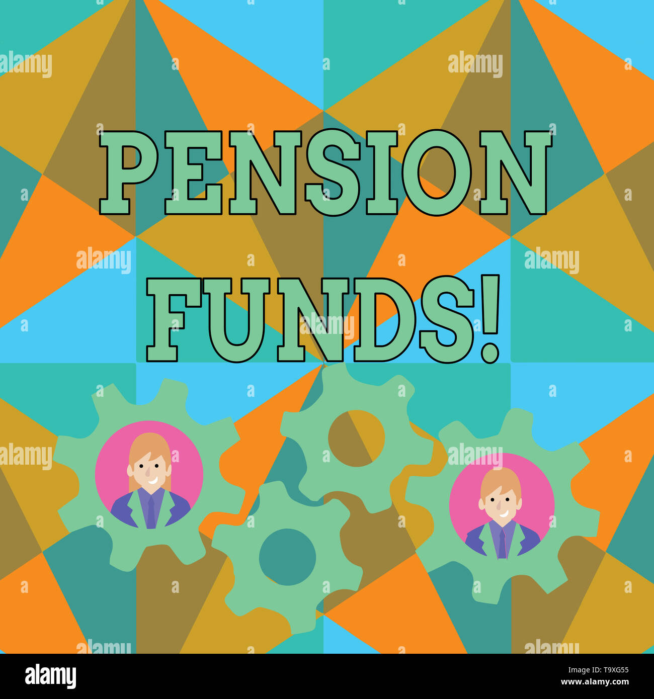 Text sign showing Pension Funds. Business photo text investment pools ...