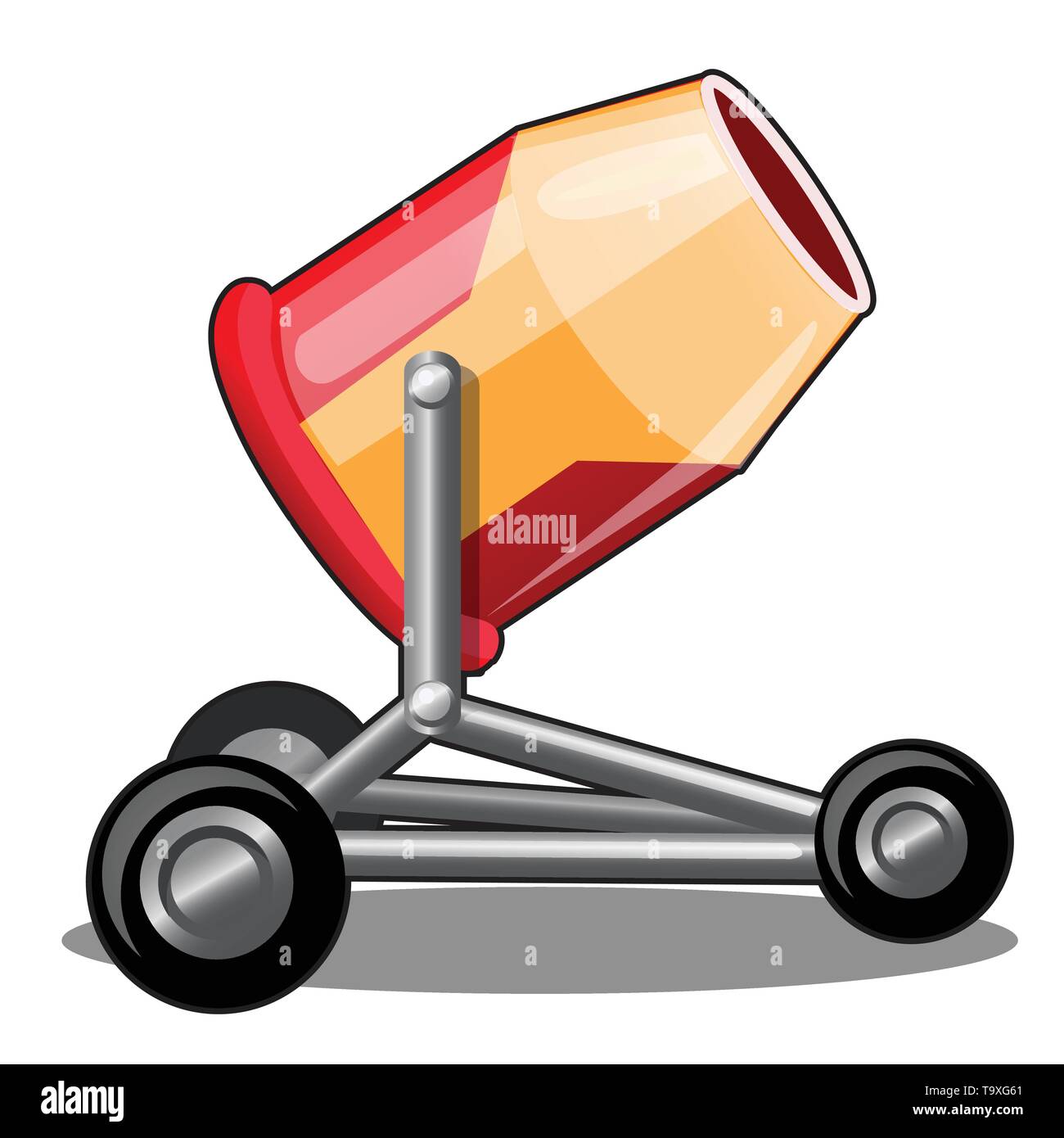 Mobile snow gun or cannon isolated on white background. Snowmaking ...