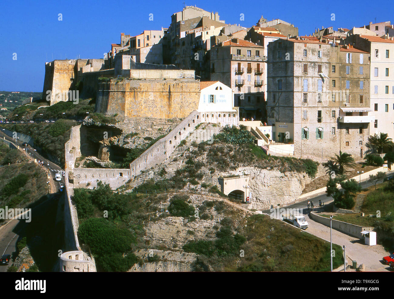 Bonifacio, Corsica. The citadel (scanned from Fujichrome Velvia Stock ...