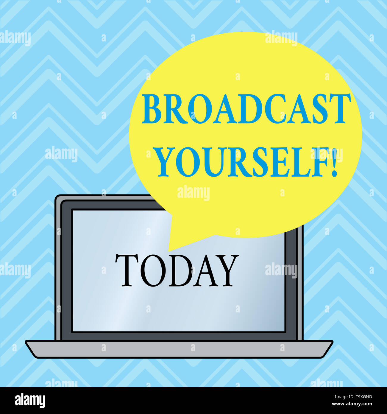 Handwriting text writing Broadcast Yourself. Conceptual photo ...