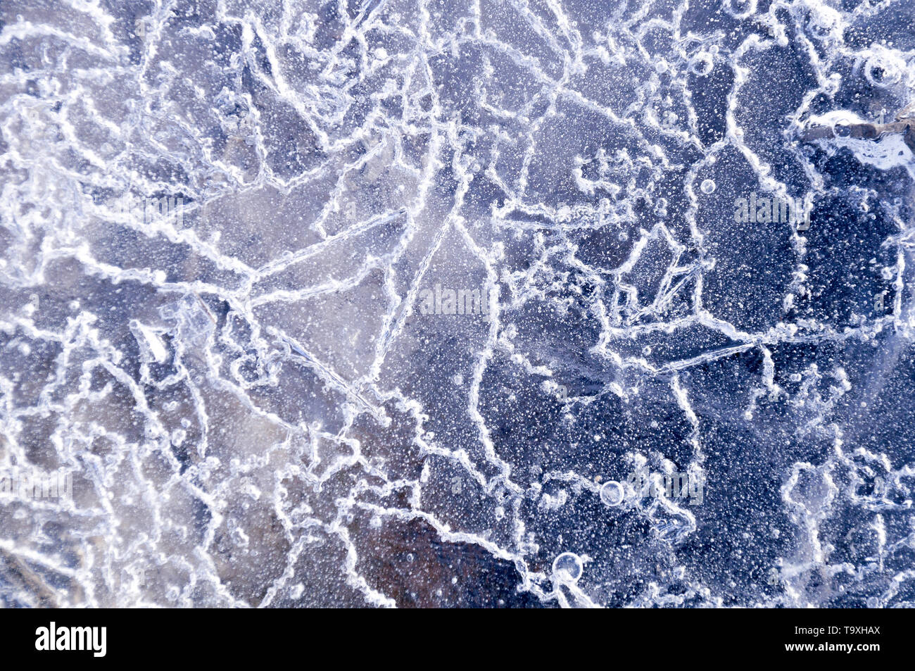 Texture abstract closeup background ice with grooves, furrows, and ...