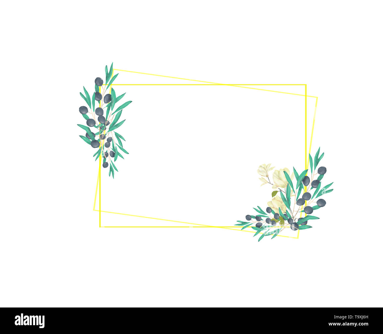 Wedding Invitation, floral invite card Stock Photo - Alamy