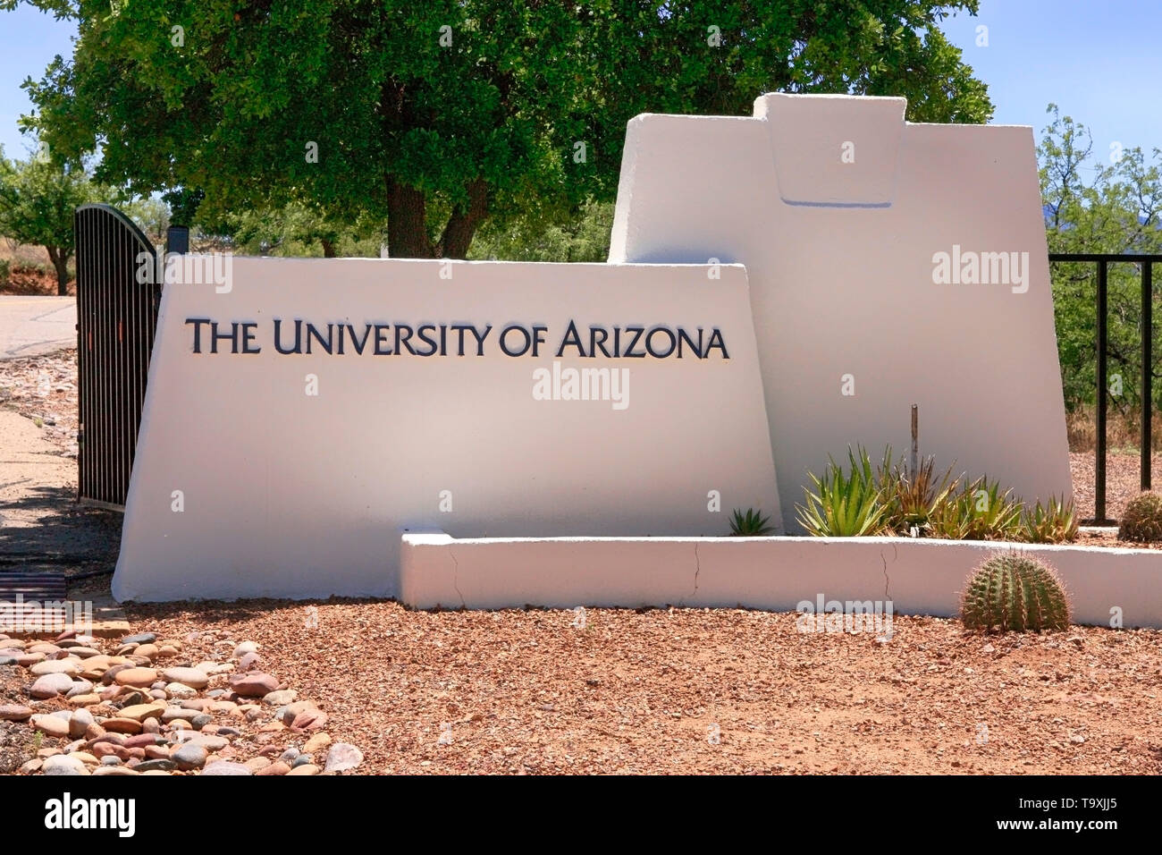 The University of Arizona sign at the entrance to Bisosphere 2, the ...