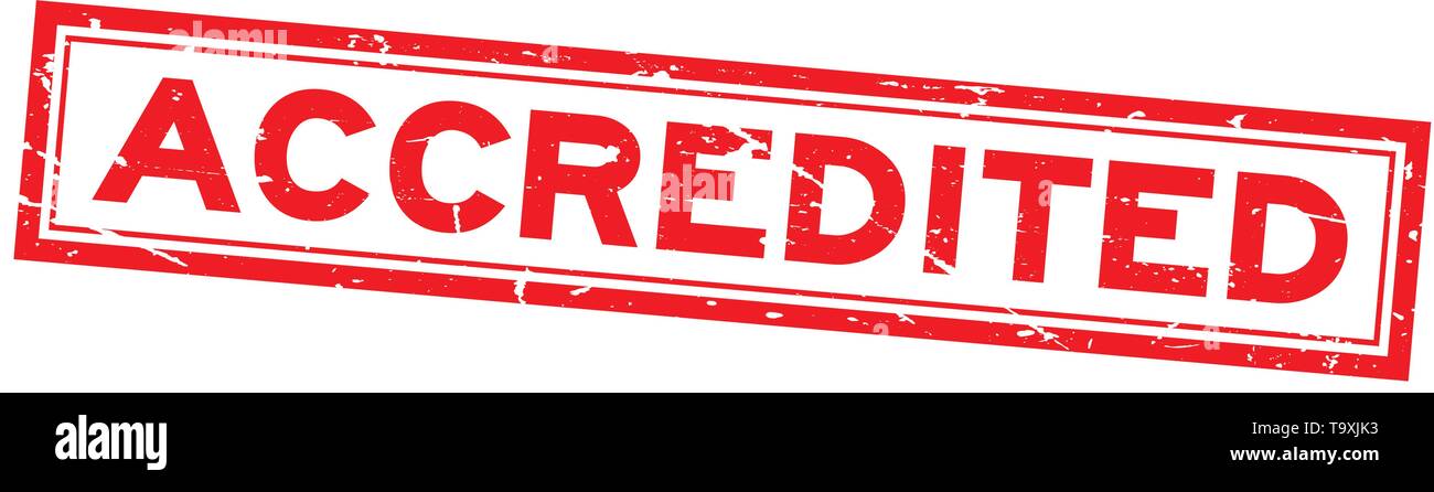 Grunge red accredited word square rubber seal stamp on white background Stock Vector Image & Art ...