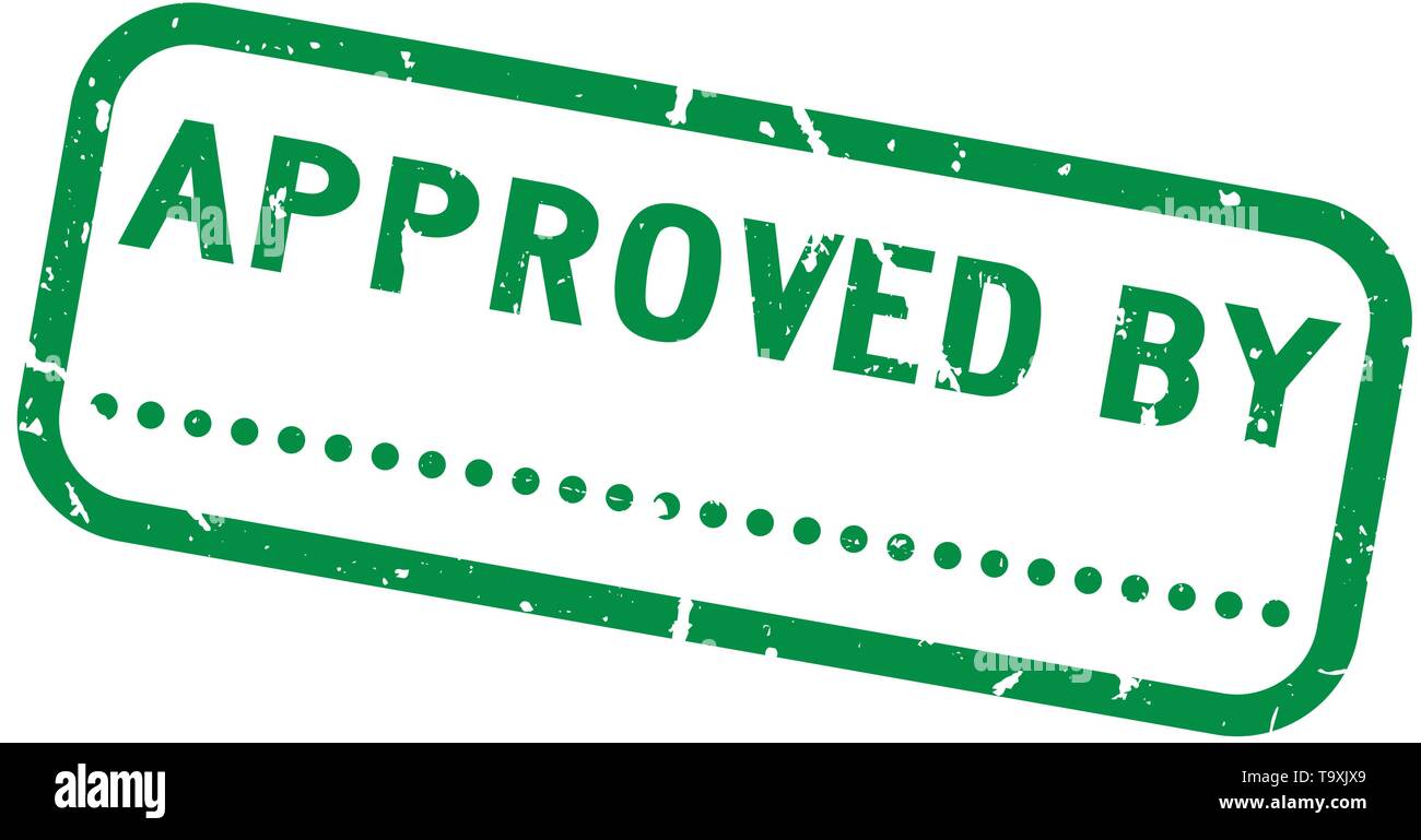 Quality control approved stamp signature Stock Vector Images - Alamy