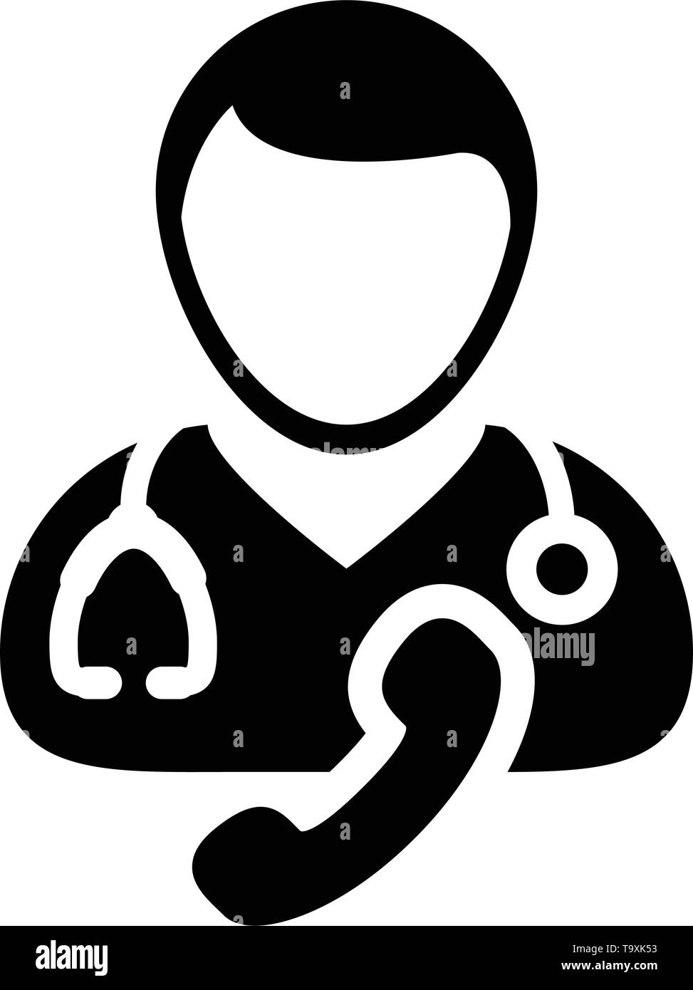 Health icon vector male doctor person profile avatar symbol with ...