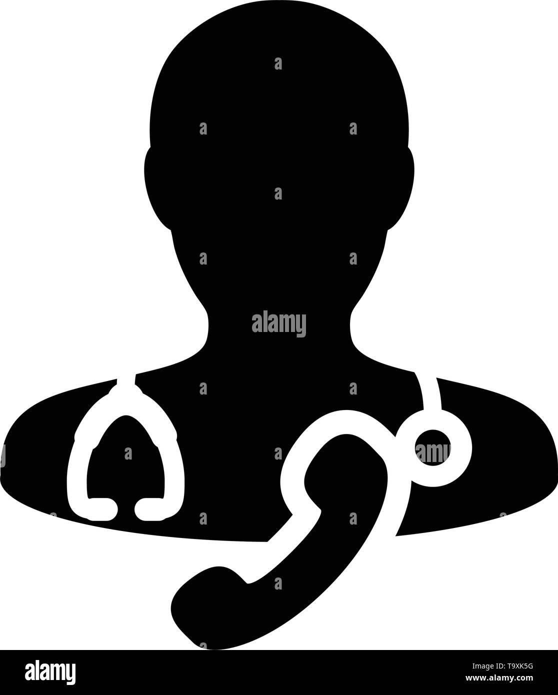 Ask a doctor icon vector male person profile avatar symbol with ...