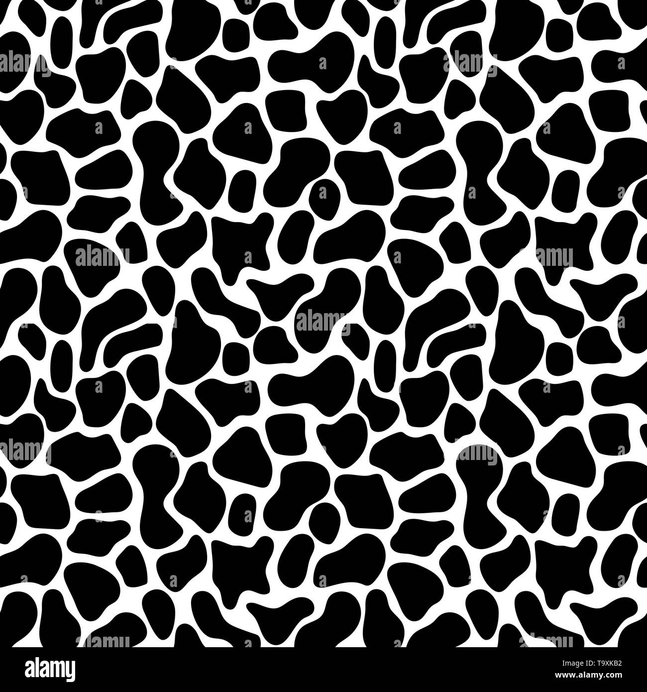 Abstract seamless pattern with black spots on white Stock Vector Image ...