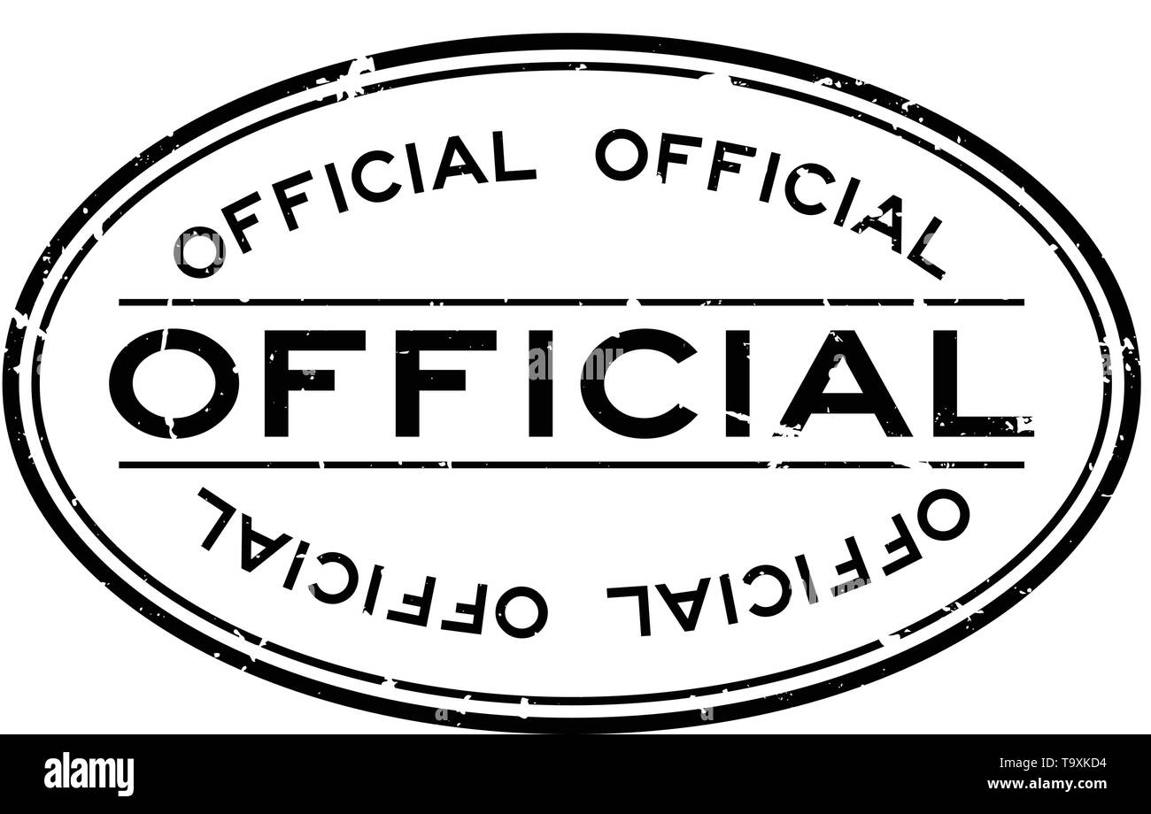 Grunge black official word oval rubber seal stamp on white background Stock Vector Image & Art ...