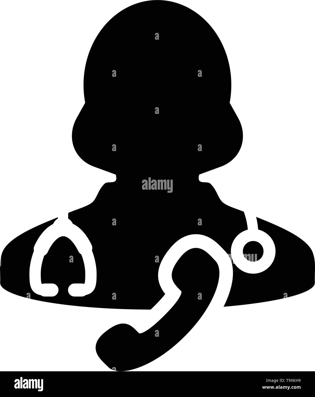 Healthcare icon vector female doctor person profile avatar symbol with ...