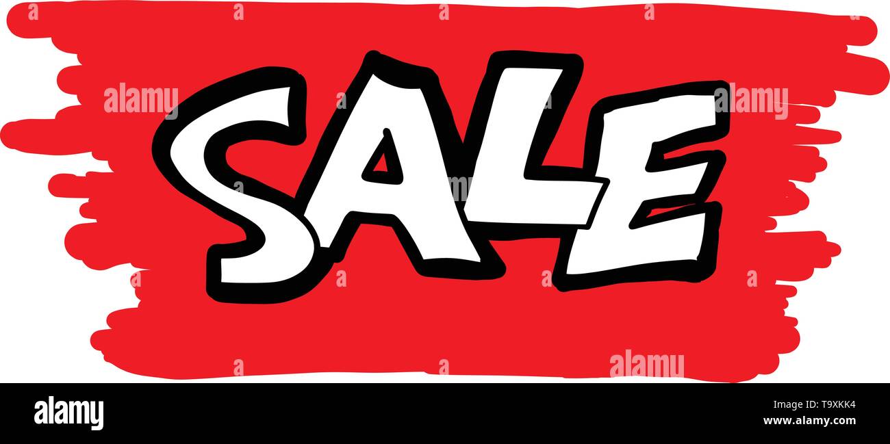 Sale word with red banner on white background Stock Vector Image & Art ...