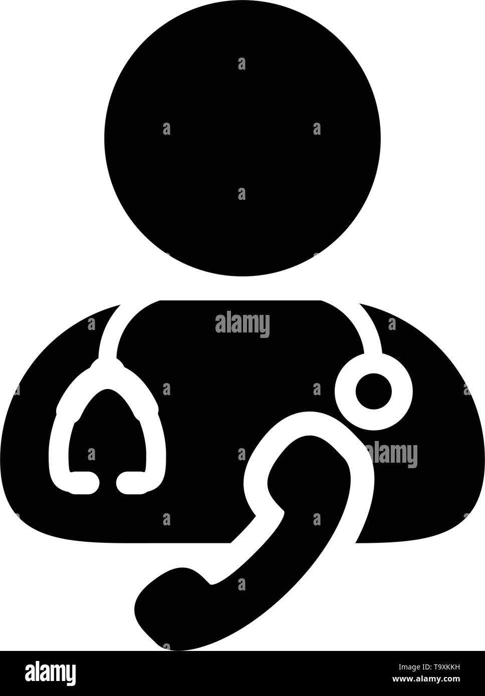 Consultation icon vector of male doctor person profile avatar symbol ...