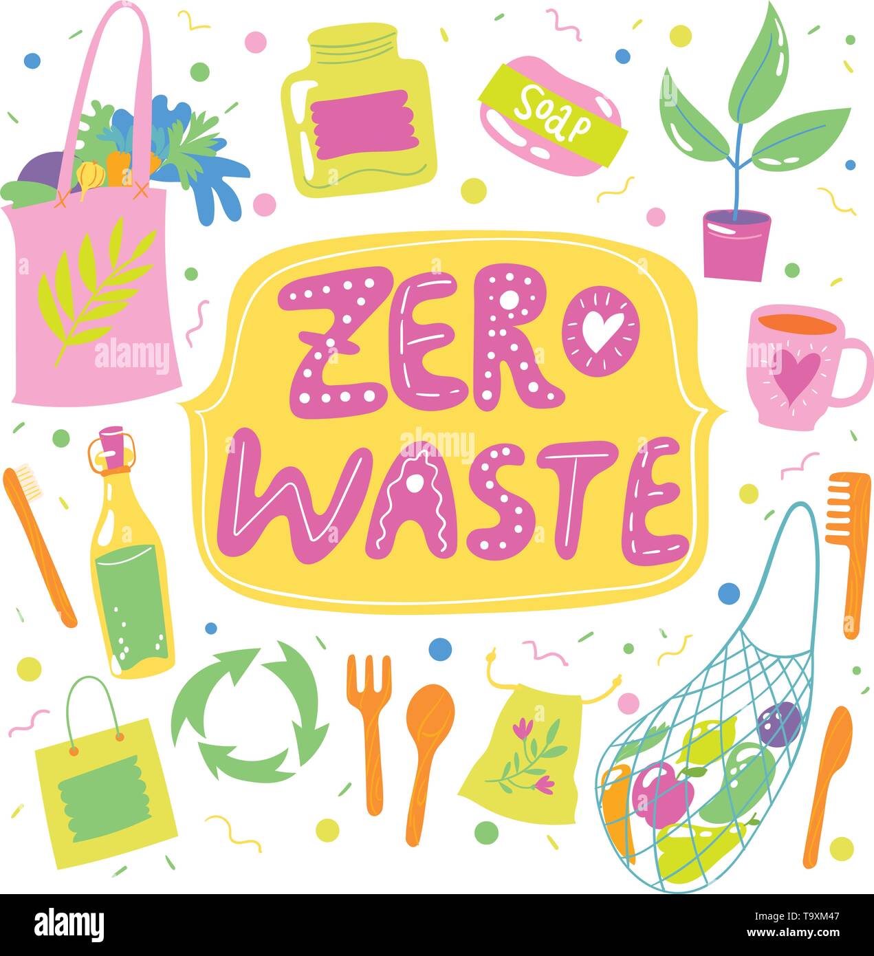 Zero waste sign Stock Vector Images - Alamy