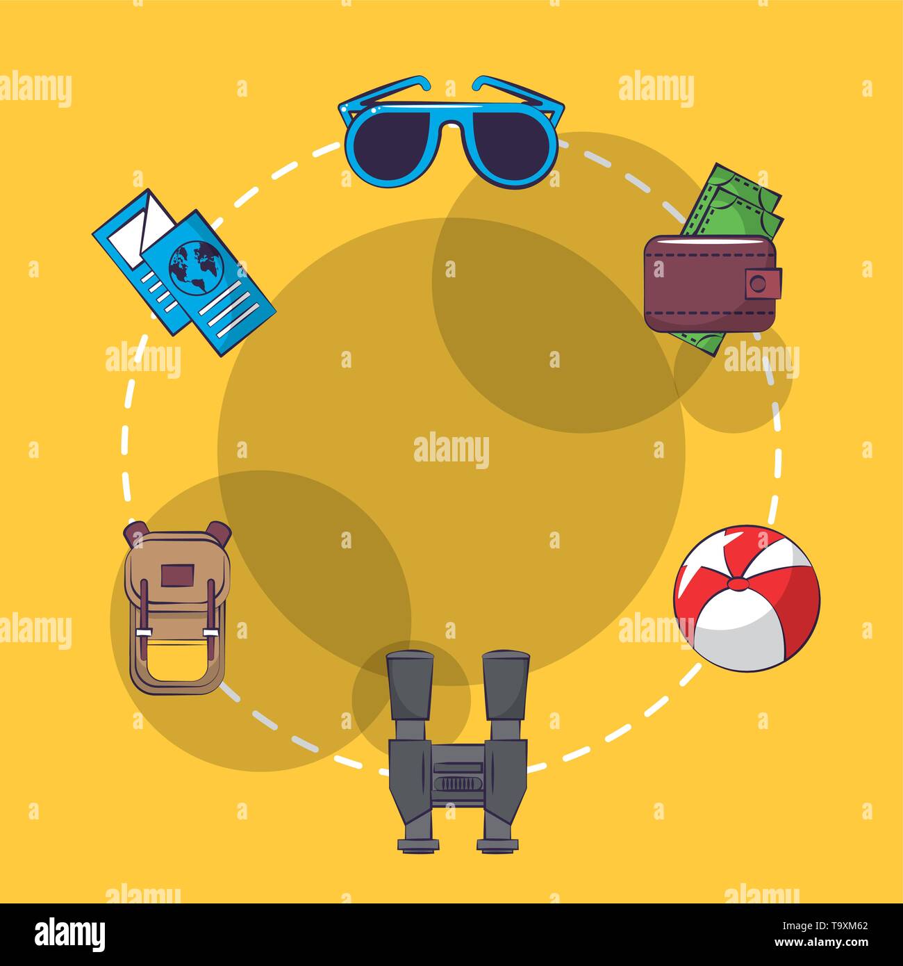 Travel and vacations cartoon icons Stock Vector Image & Art - Alamy
