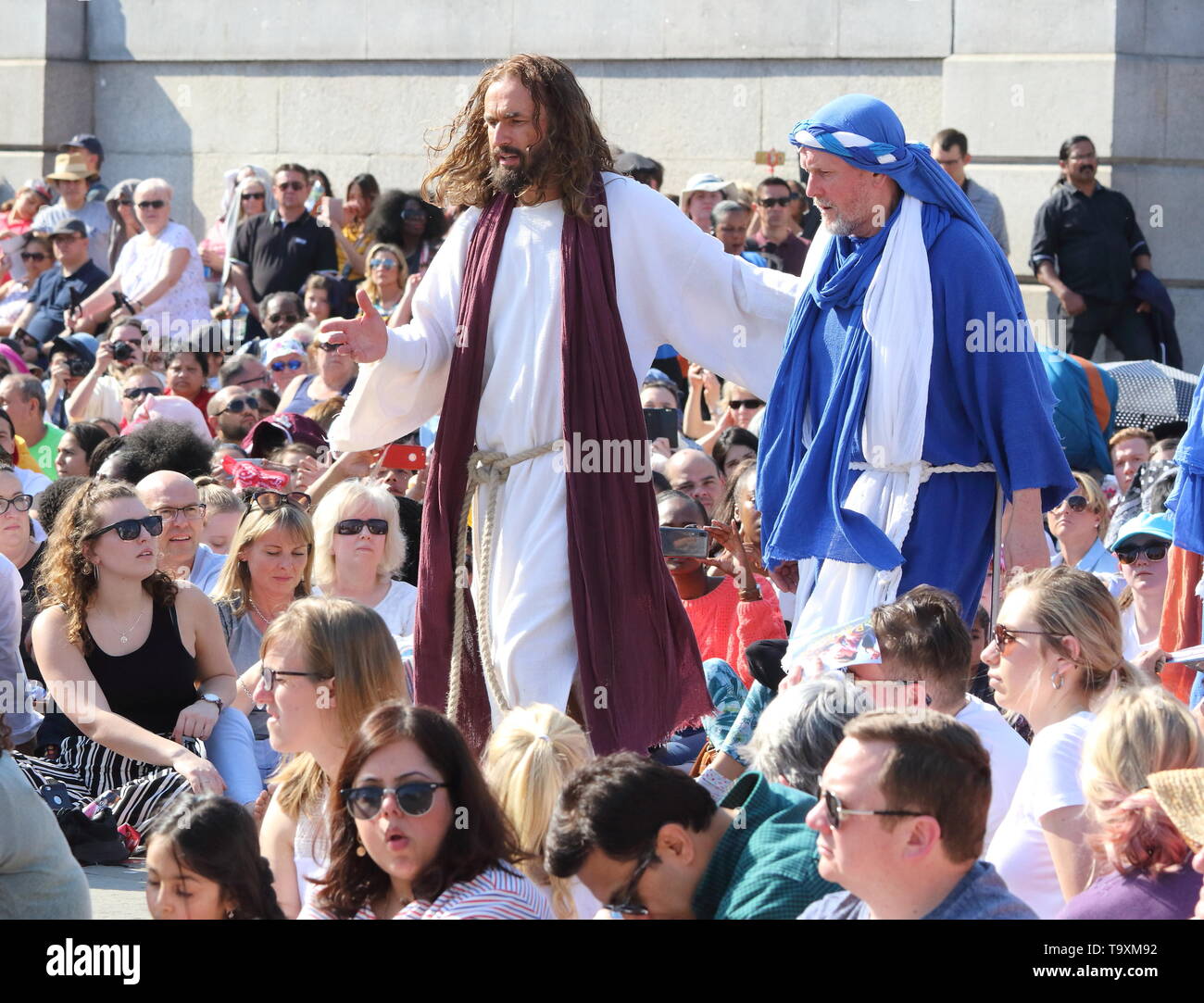 Passion of Jesus performance in Trafalgar Square Featuring: Atmosphere ...